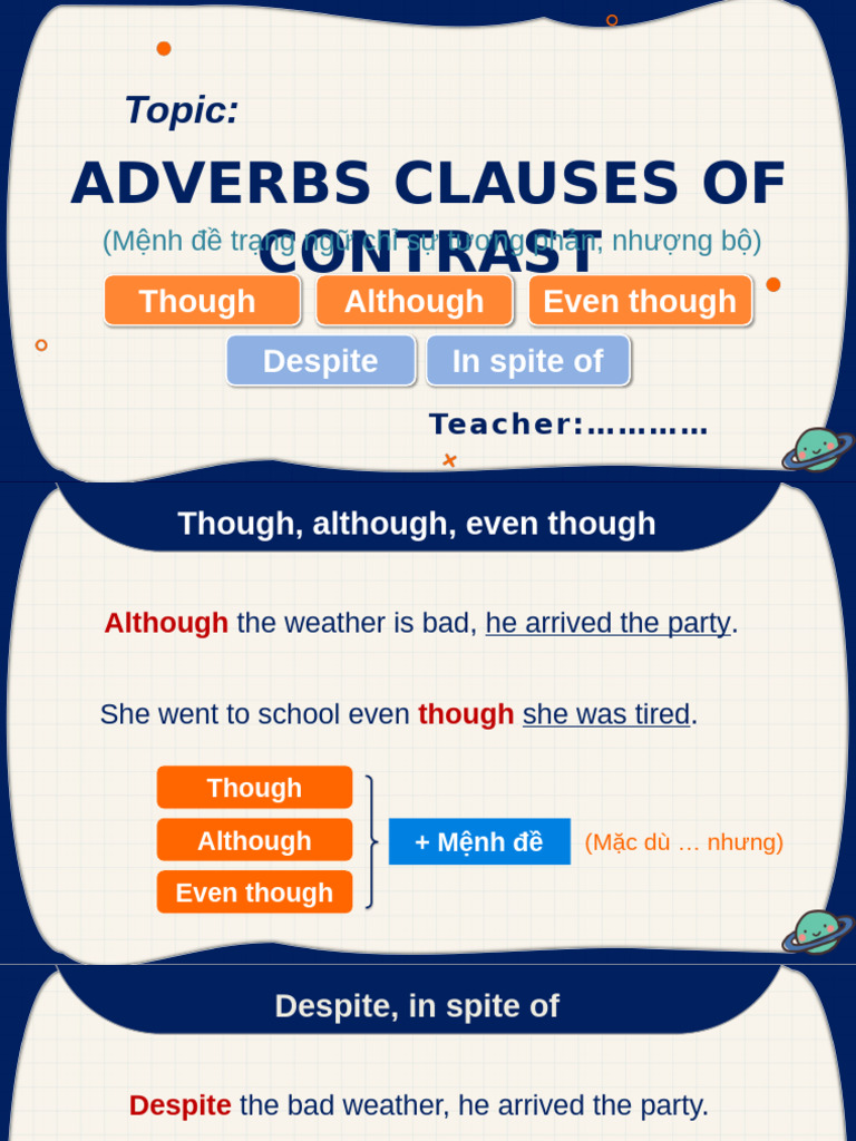 ADVERBS CLAUSES OF CONTRAST | PDF