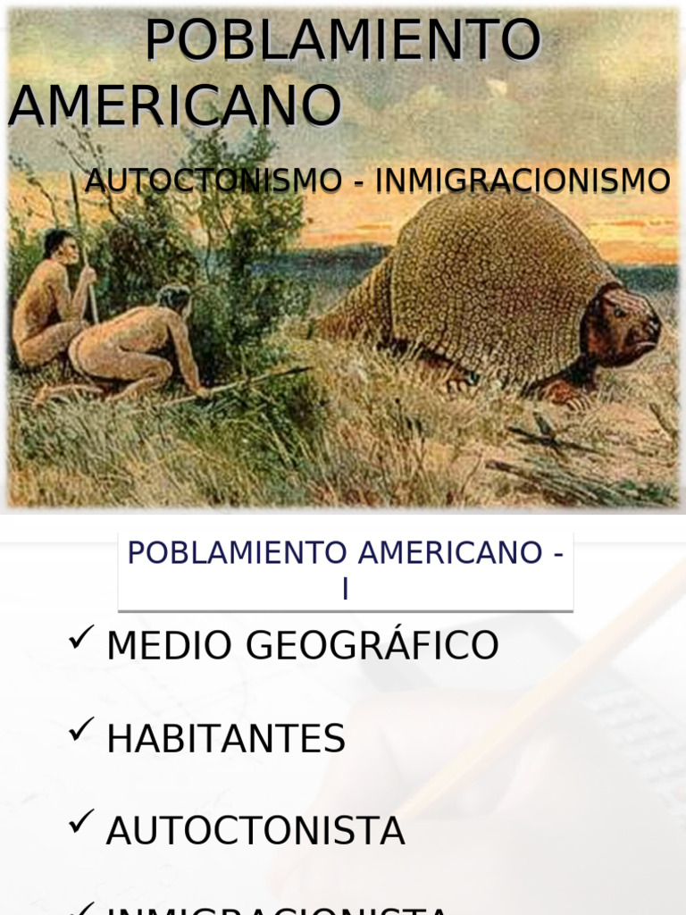 Población Americana: Autoctonismo e Inmigración | PDF | Arqueología ...