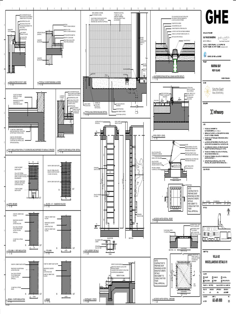 A3-Ar-900-Miscellaneous Details 01 | PDF | Concrete | Roof