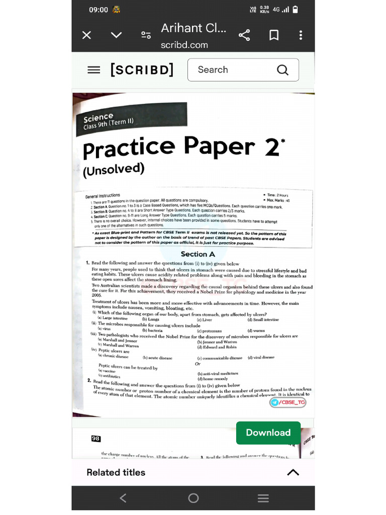 Arihant Practise Papers | PDF