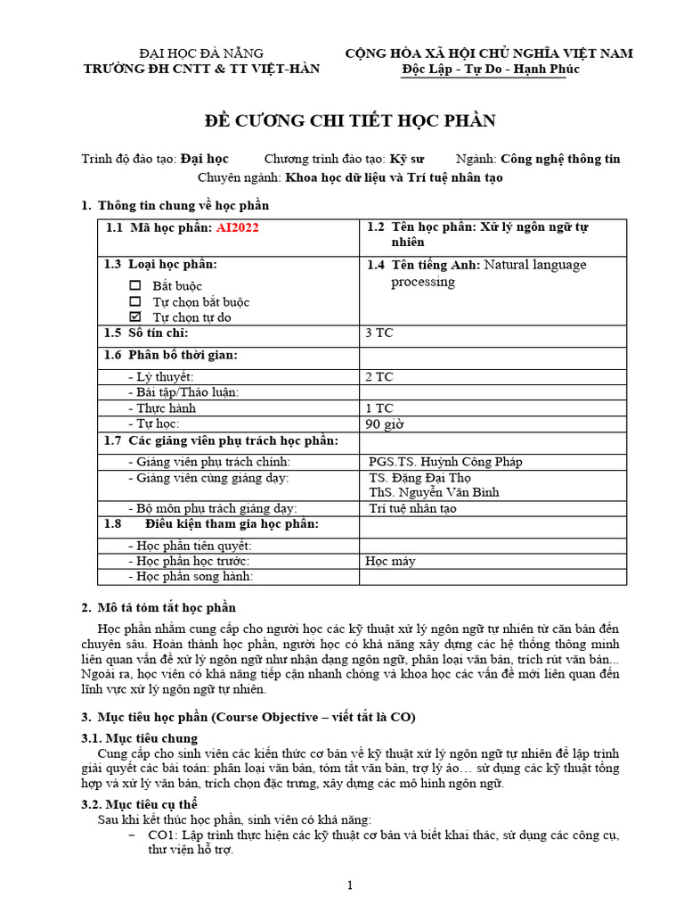 DCCT. Xu Ly Ngon Ngu Tu Nhien | PDF