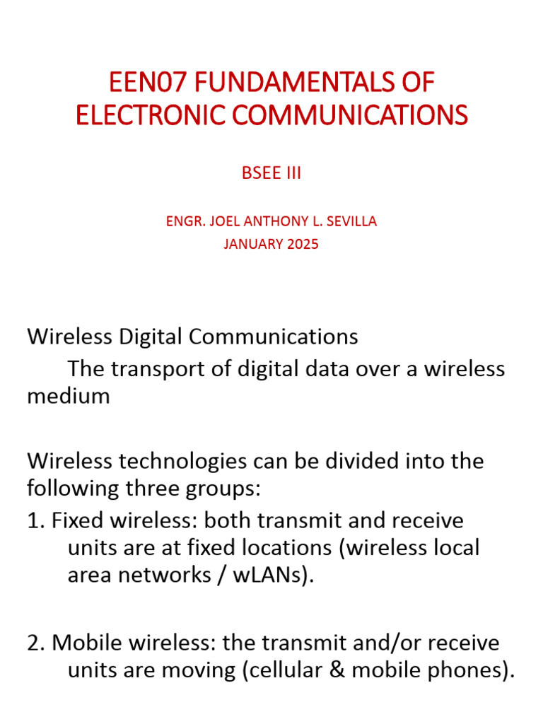 EEN07 | PDF | Modulation | Wireless
