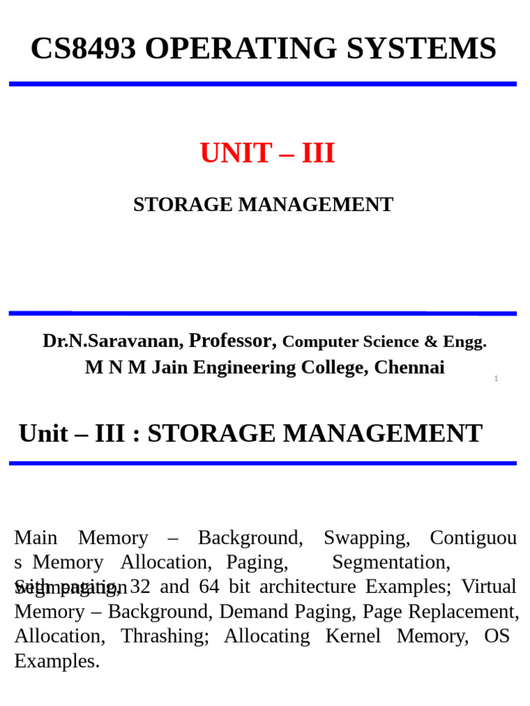 CS8493_Unit_3-converted | PDF | Operating System | Process (Computing)