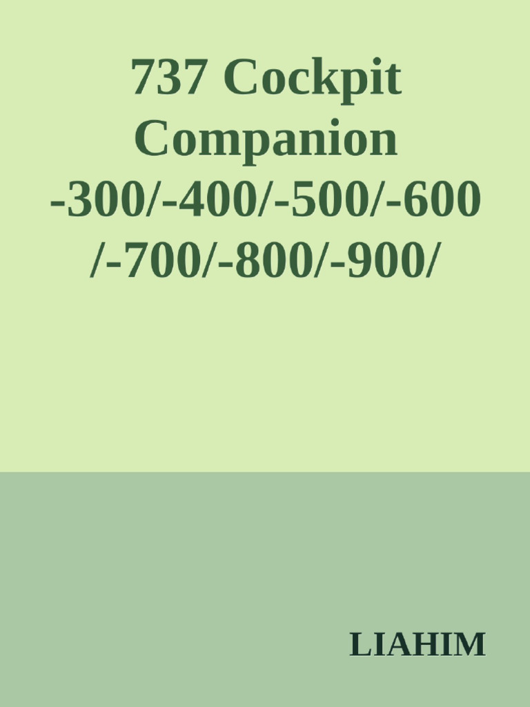 B737 Cockpit Companion 300 400 500 600 700 800 900 BBJ BBJ 2 PDFDrive 1 ...