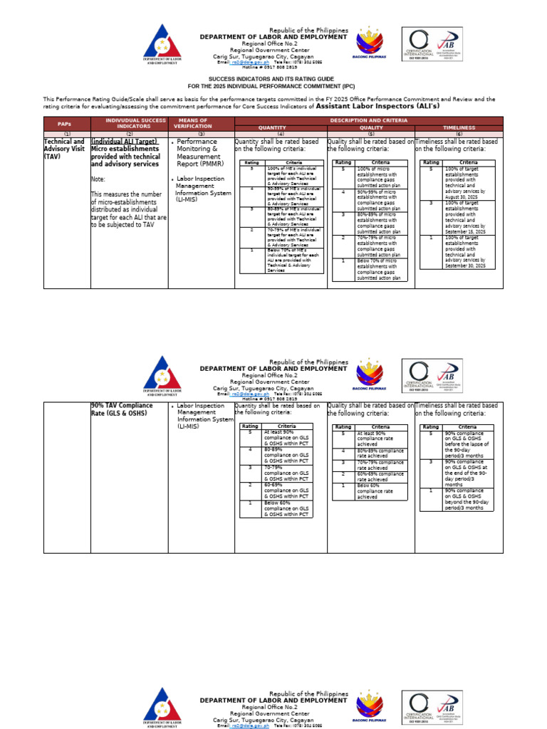 2025 IPC Success Indicators Guide | PDF