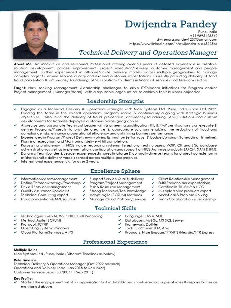 Dwijendra Pandey - Resume Final (2) | PDF | Business | Computing