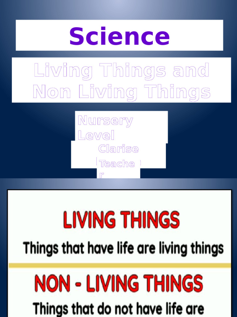 Living Things and Non Living Things | PDF