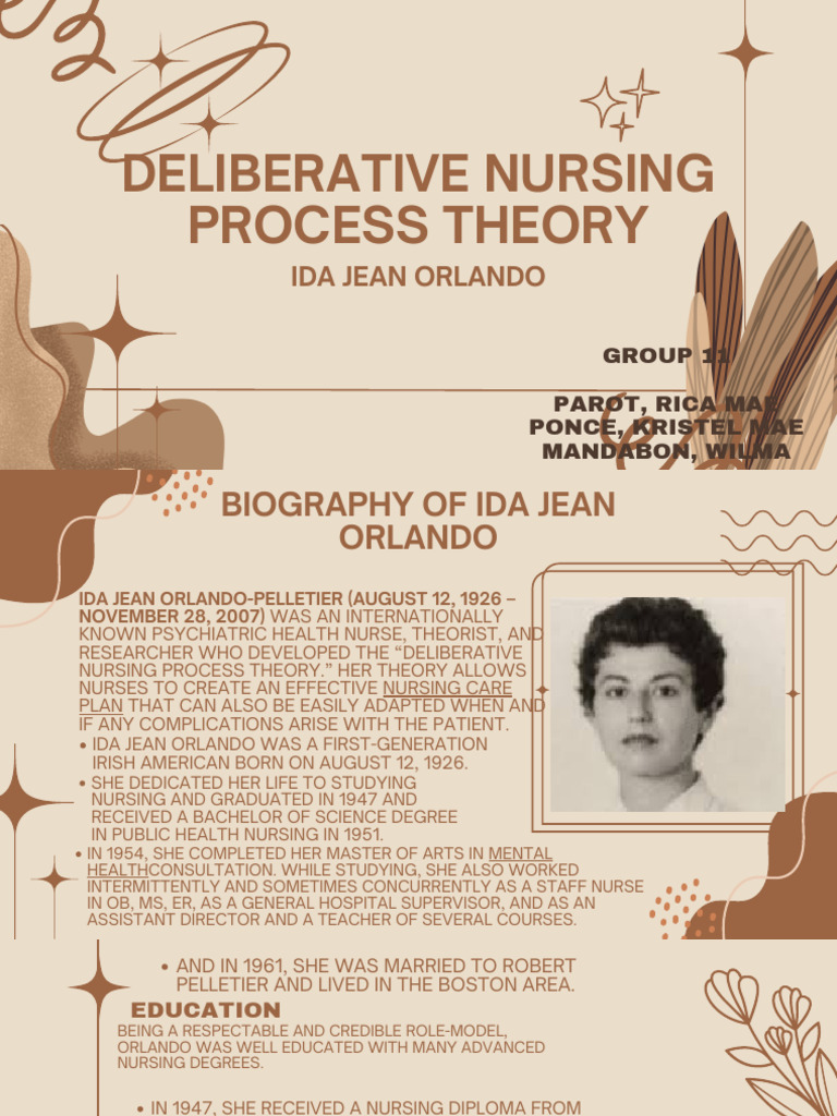 Deliberative Nursing Process Theory | PDF | Cognition | Health Care