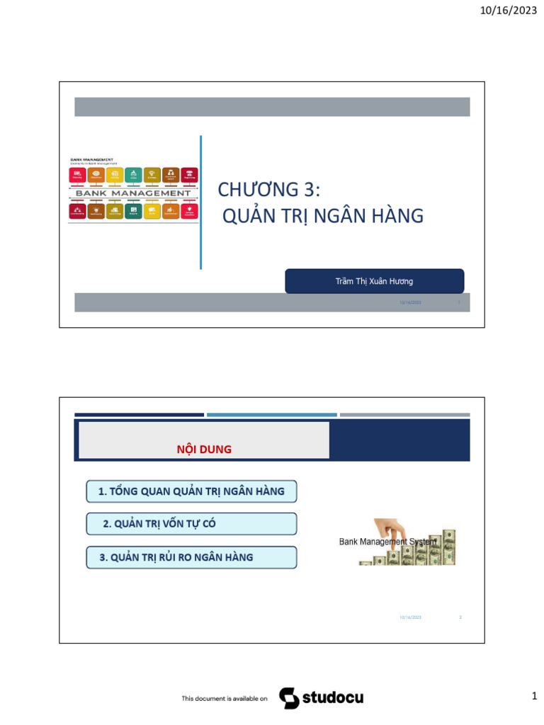 Quan tri Ngan hang | PDF