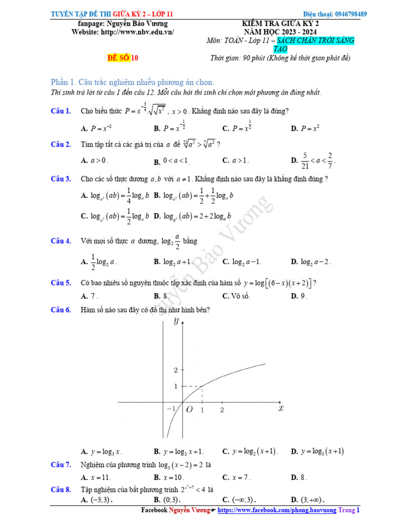 ĐỀ 10 - GK2 - CTST 11 | PDF
