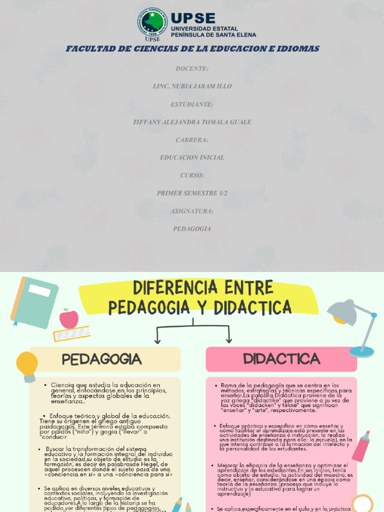 Diferencia Entre Pedagogia y Didactica | PDF