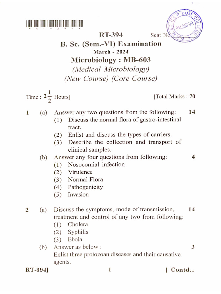 Microbiology MB 603 | PDF
