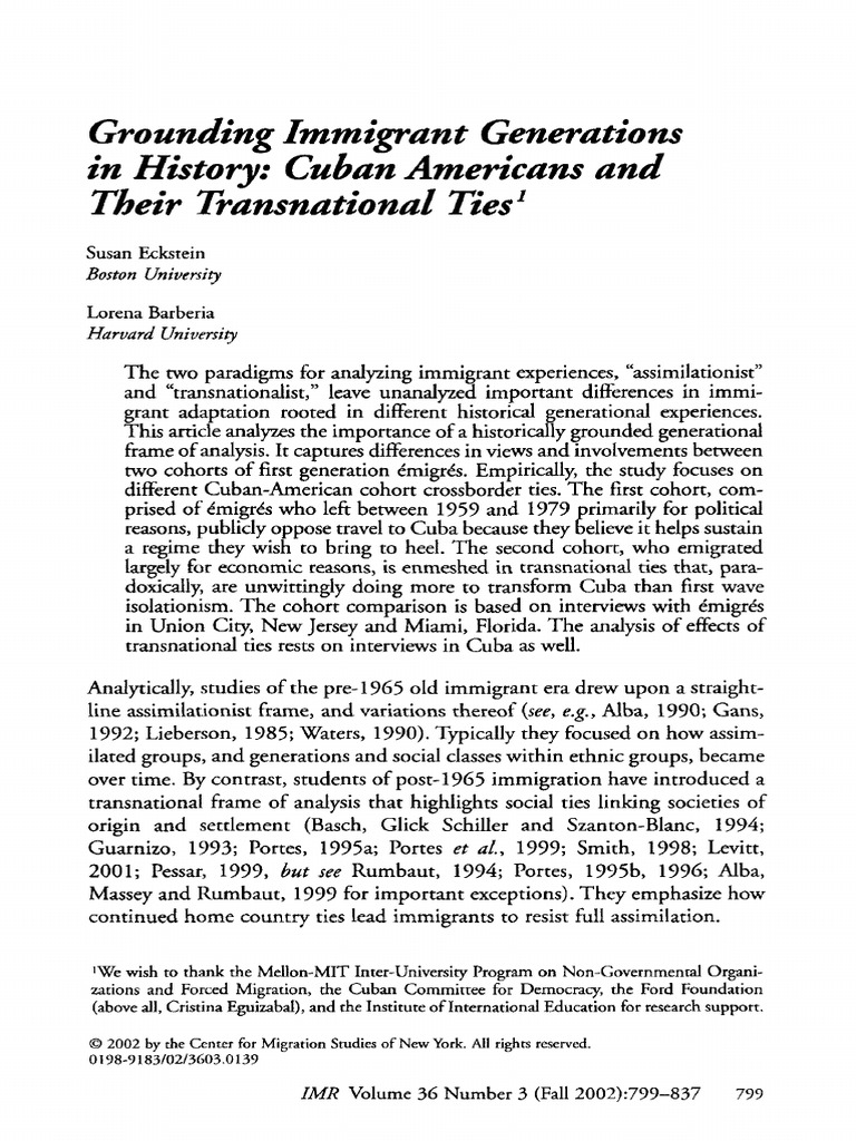 Eck Stein and Barberia I MR 2002 | PDF | Cuban Americans | Cuba