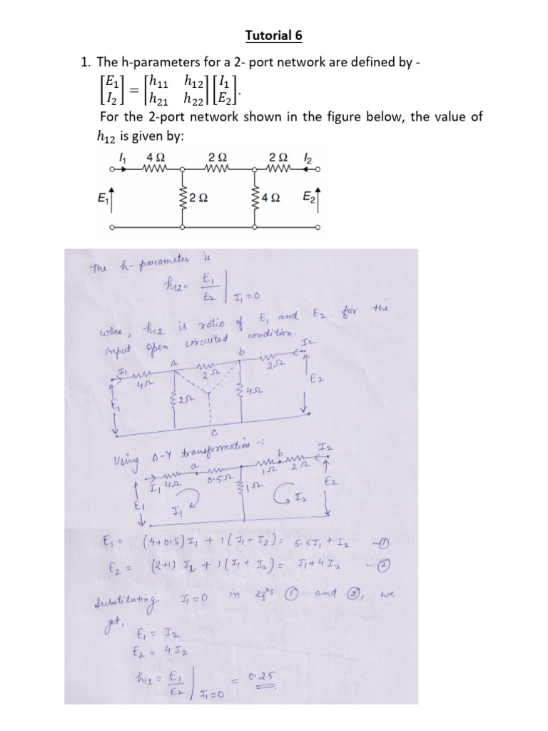 2-Port Network Analysis Tutorial | PDF