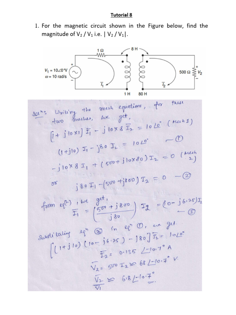 Magnetic and Electrical Circuit Analysis | PDF
