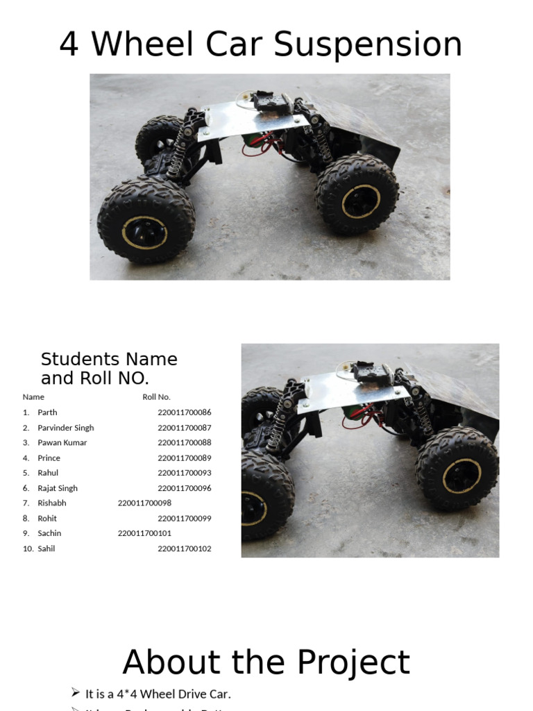 4x4 Off-Road Car Suspension Project | PDF | Vehicle Technology | Land ...