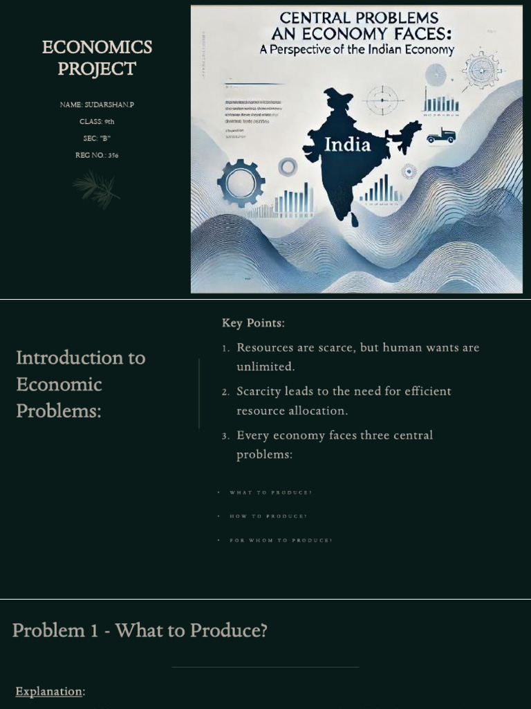 ECONOMICS PROJECT PPT - by Sudarshan.P | PDF