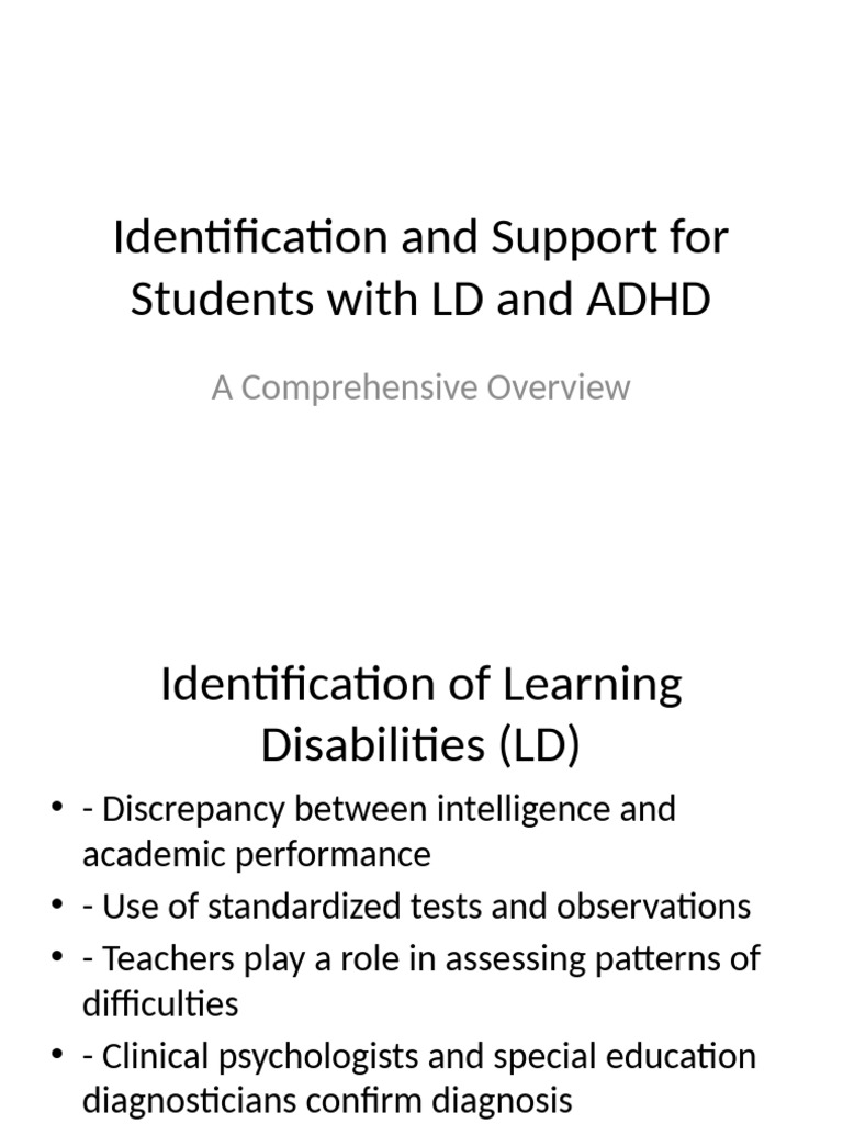 LD ADHD Presentation | PDF