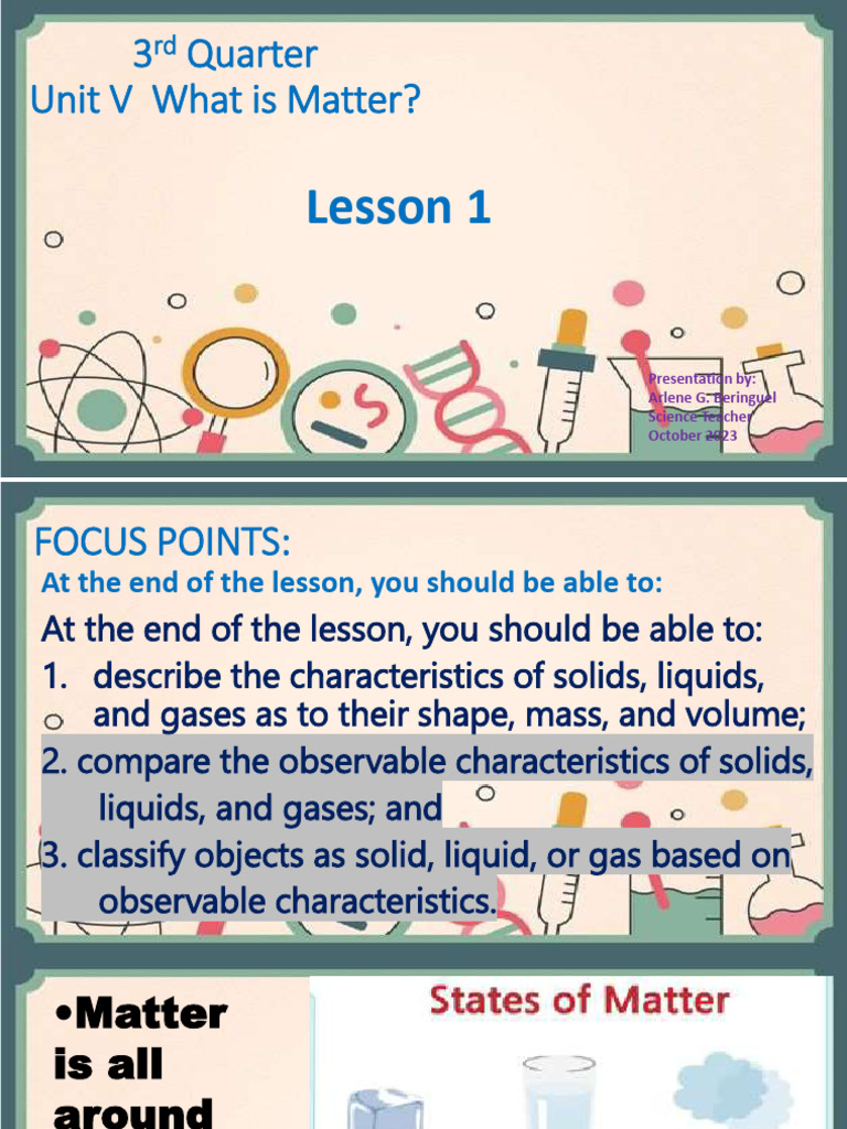 Characteristics of Matter Explained | PDF