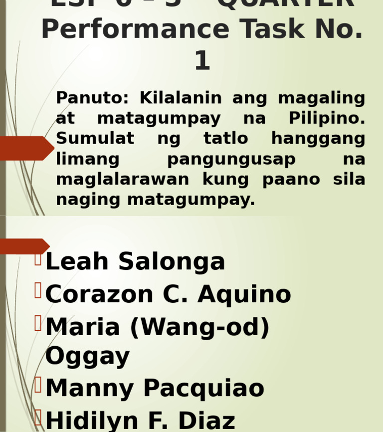 Esp 6 - 3rd Quarter-Pt1 | PDF