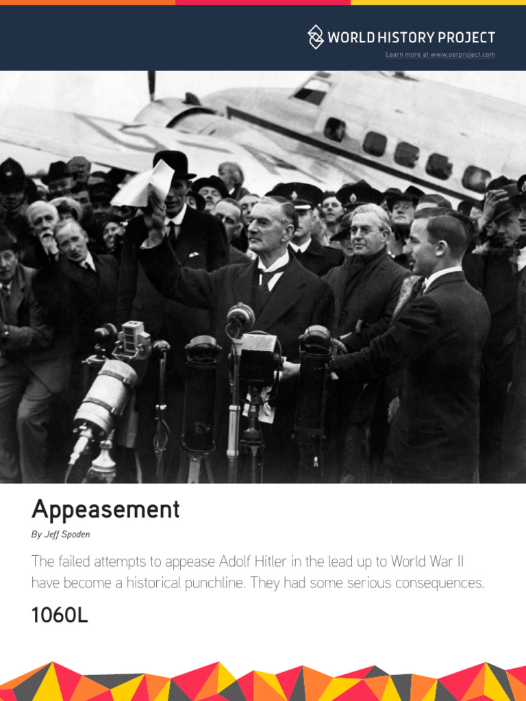 WHP1750 7210 Read Appeasement 1060L | PDF | Neville Chamberlain | Nazi Germany