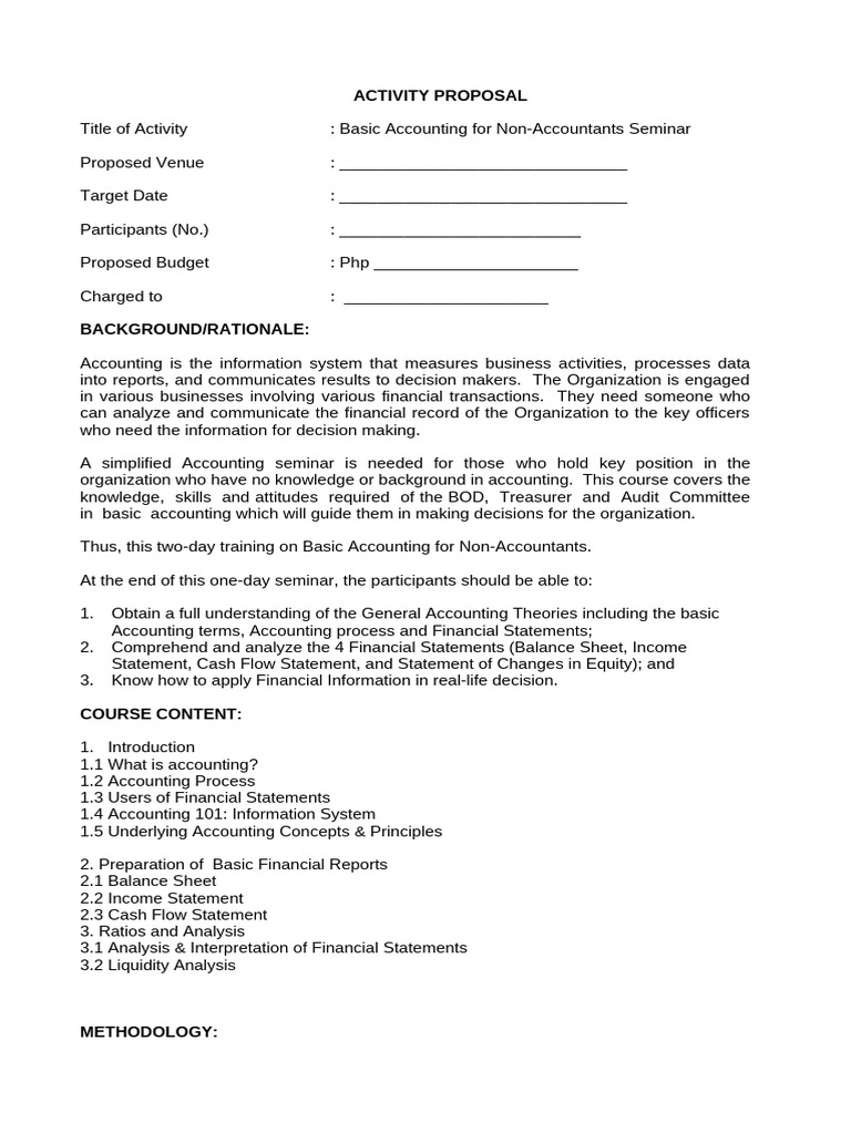 Basic Accounting For Non-Accountants | PDF