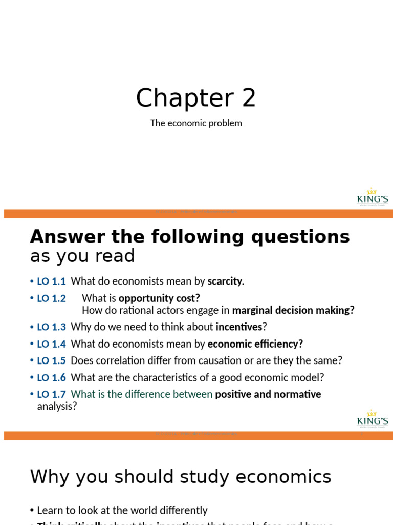 1b - The Economic Problem - PEN MARKS | PDF | Economics | Microeconomics