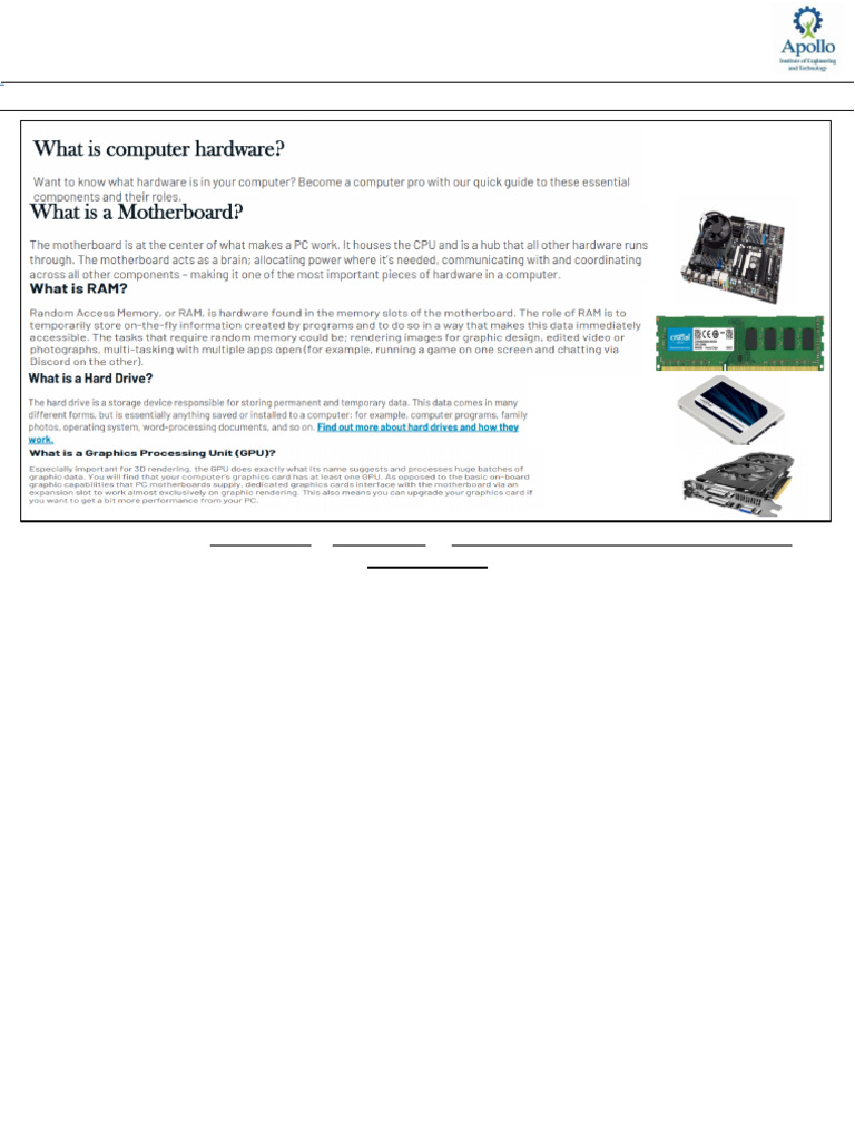 Computer Chart Hardware Guide | PDF