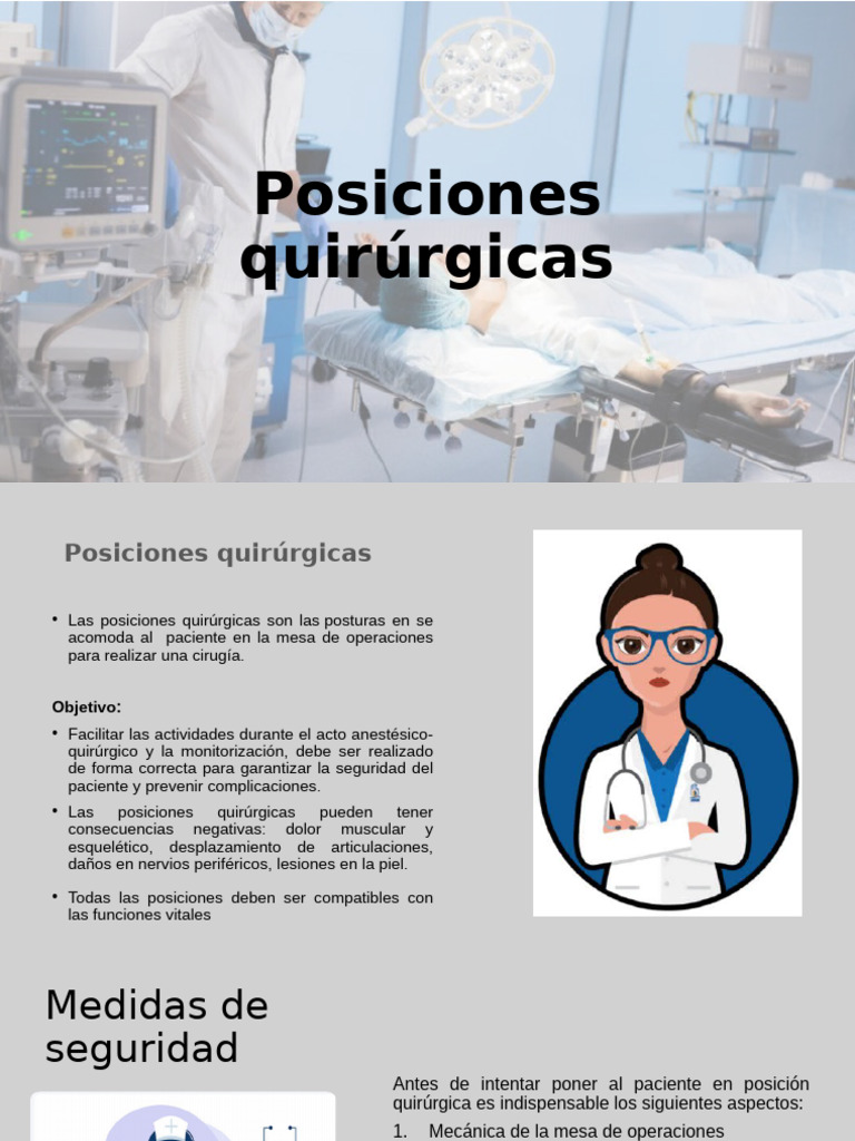 Posiciones Quirúrgicas | PDF | Tórax | Abdomen