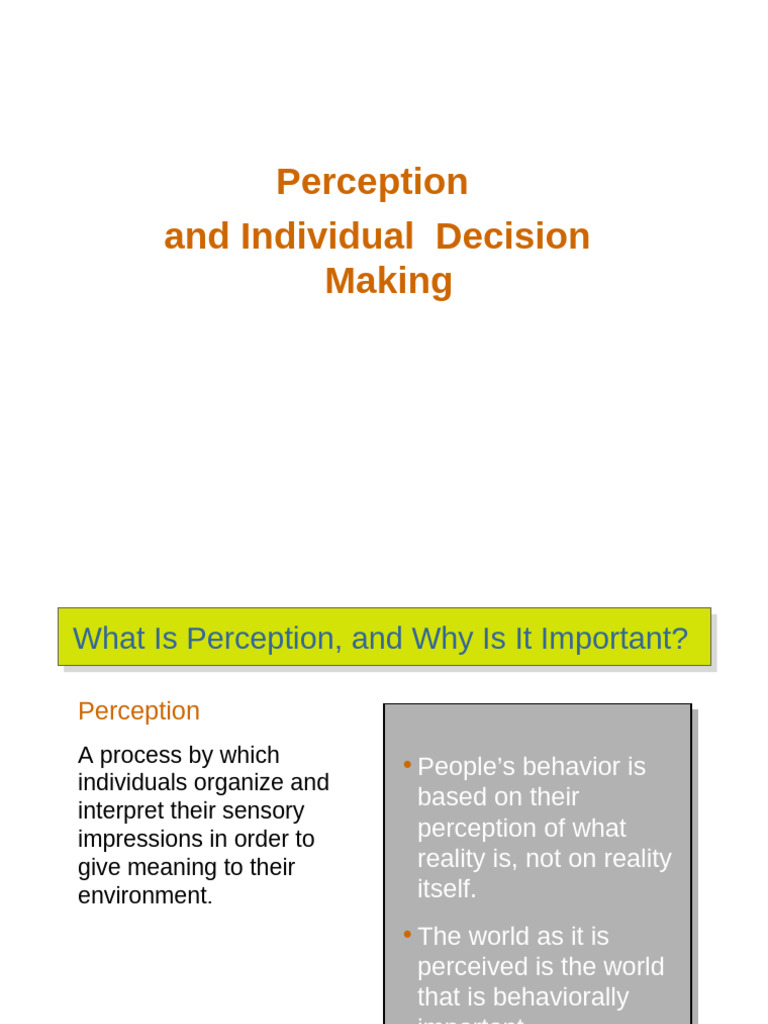 Perception | PDF | Bias | Perception