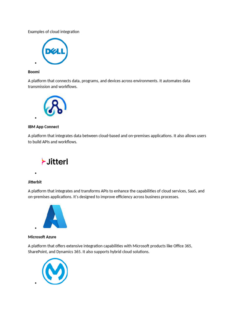 Examples of Cloud Integration | PDF