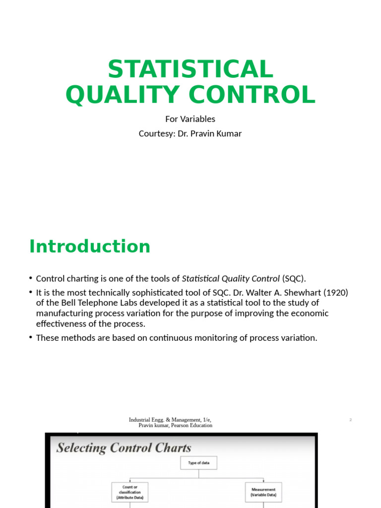 4 LECT SQC Variables | PDF | Standard Deviation | Sampling (Statistics)