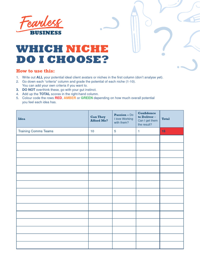 Which Niche Do I Choose | PDF