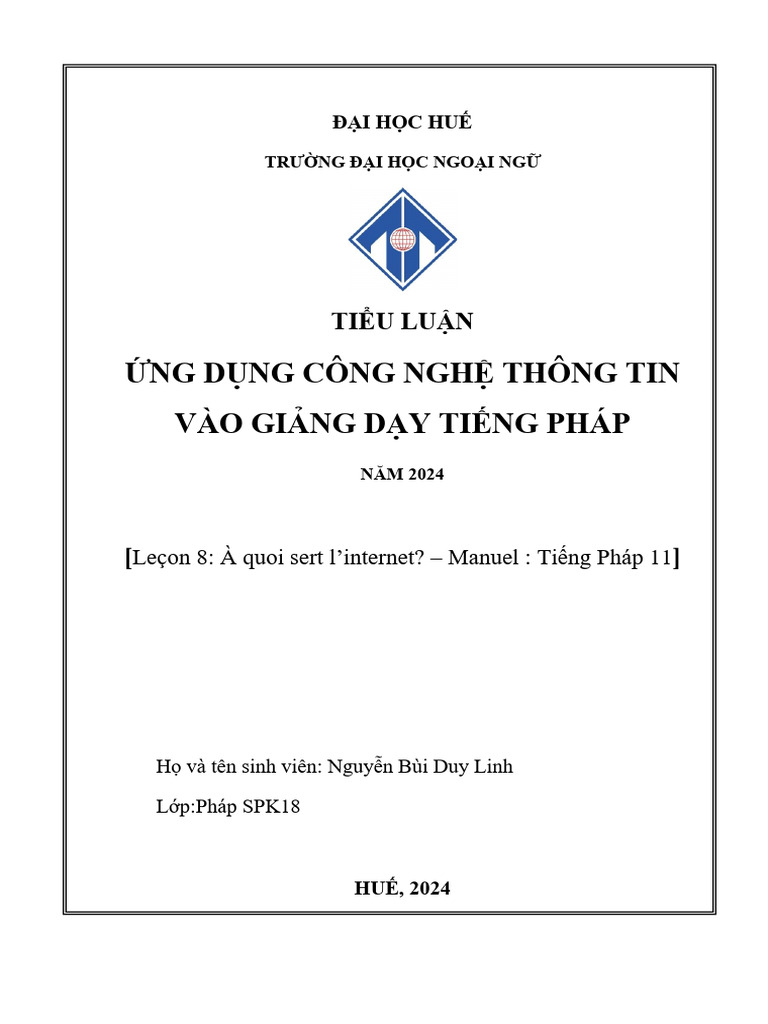 Bia Tieu Luan UD CNTT | PDF