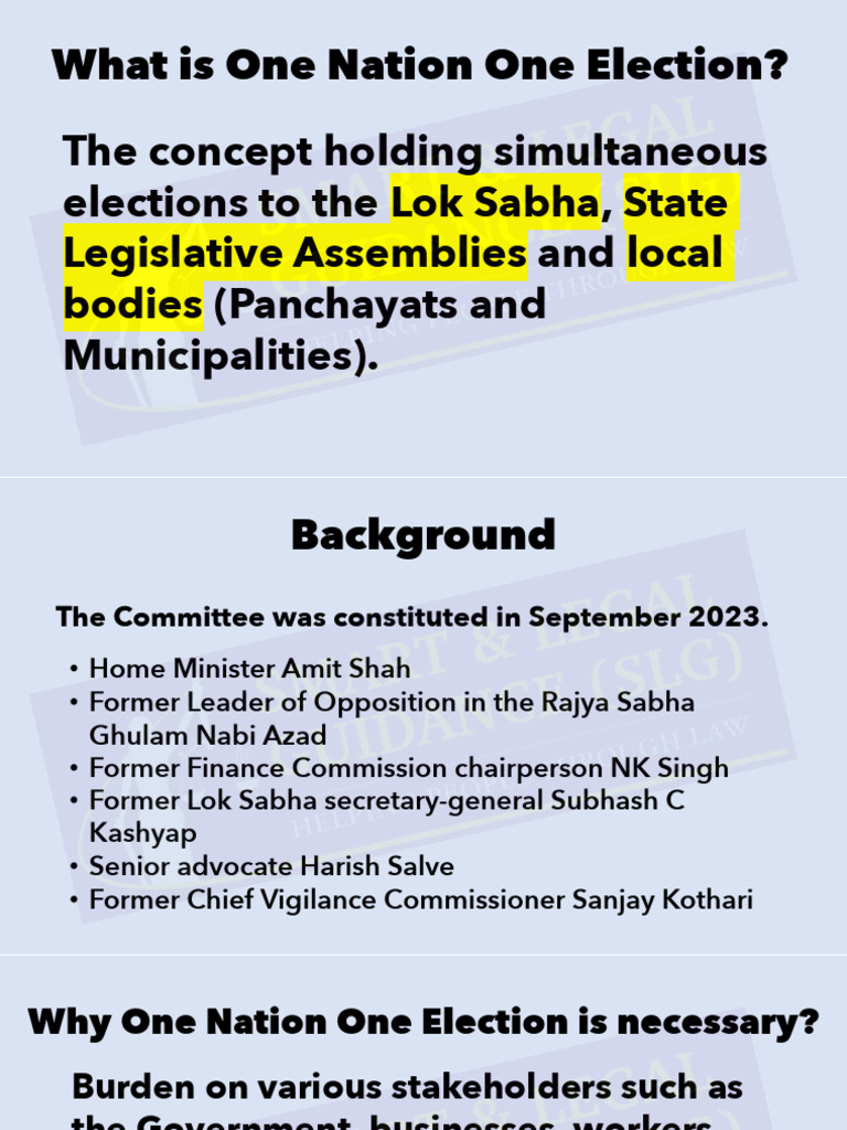 One Nation One Election | PDF