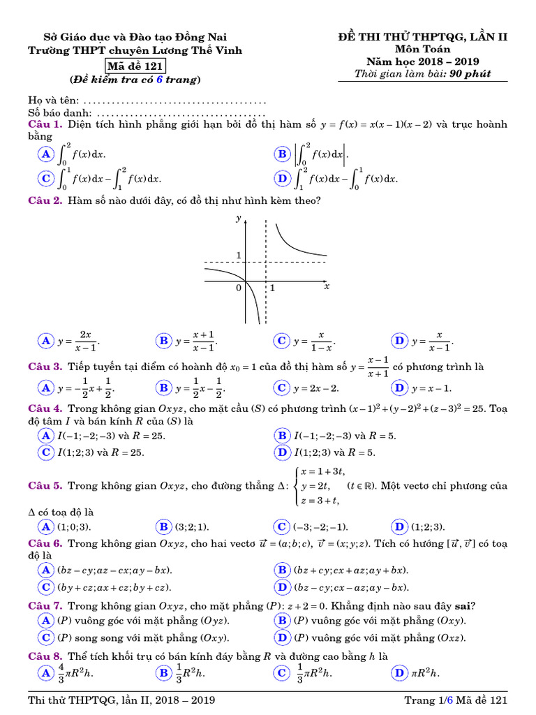 Thi_thu_LTV_lan_II_2018_2019 | PDF