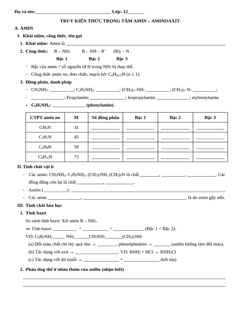 Truy Amin Amino Axit | PDF