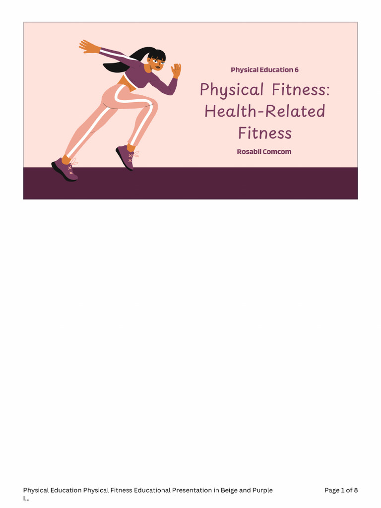 Physical Education Physical Fitness Educational Presentation in Beige ...