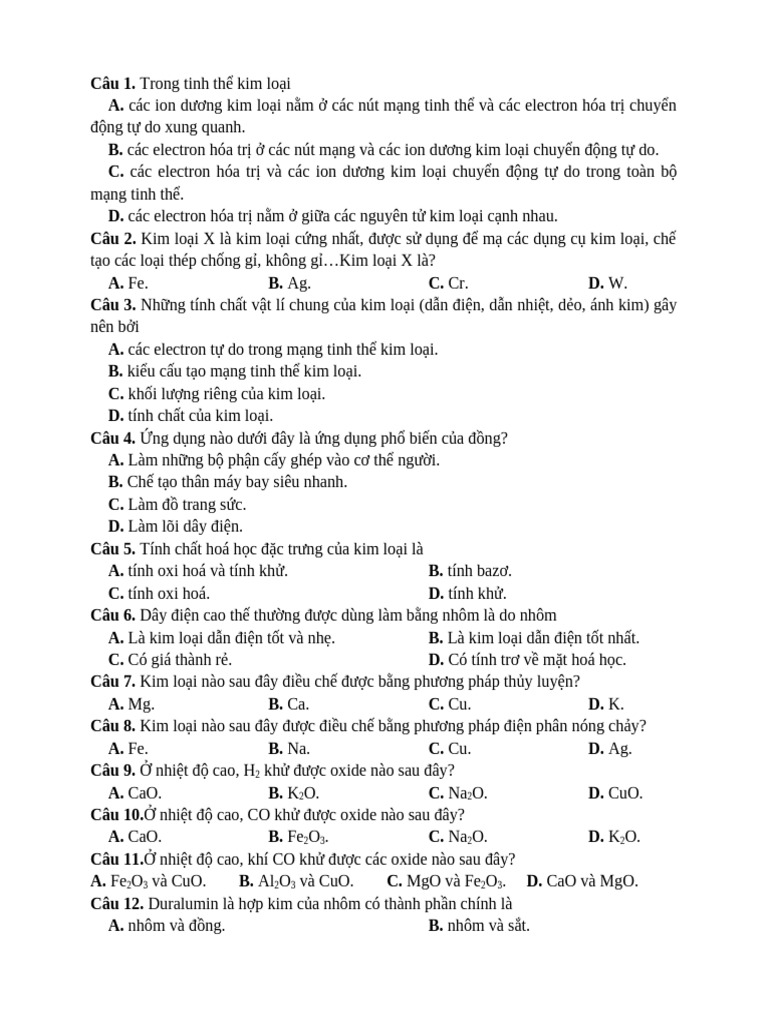 h12 Gk2 Đề Cương | PDF