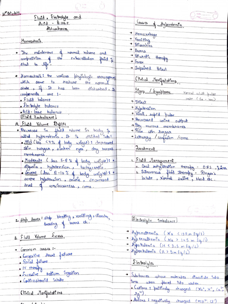 Fluid Electrolyte & Acid Base | PDF