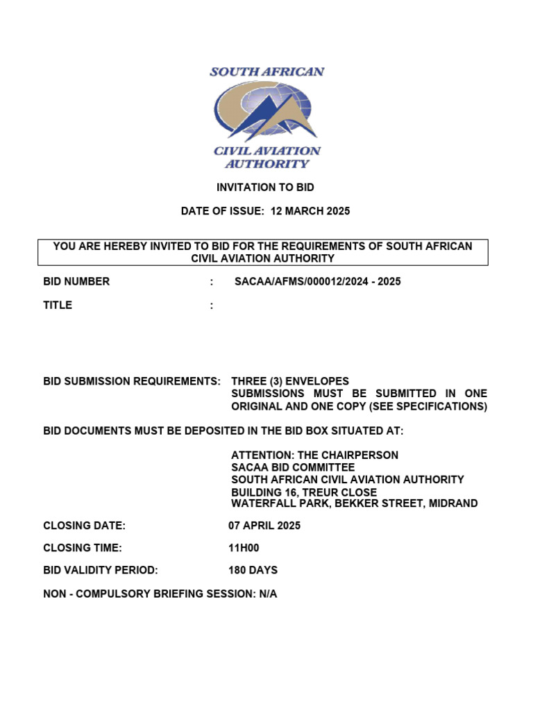 Bid Document - PROVISION AND IMPLEMENTATION OF AN OFF-THE SHELF ACCOUNTING AND FINANCIAL ...