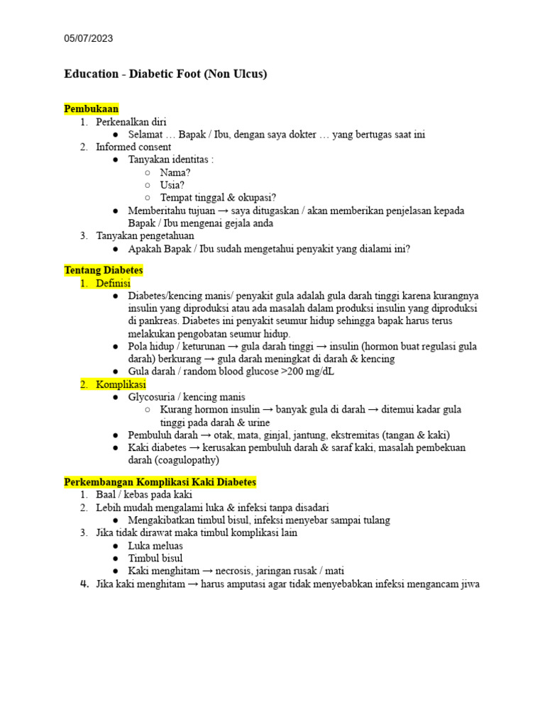 Remedial CSIII - Diabetic Foot | PDF