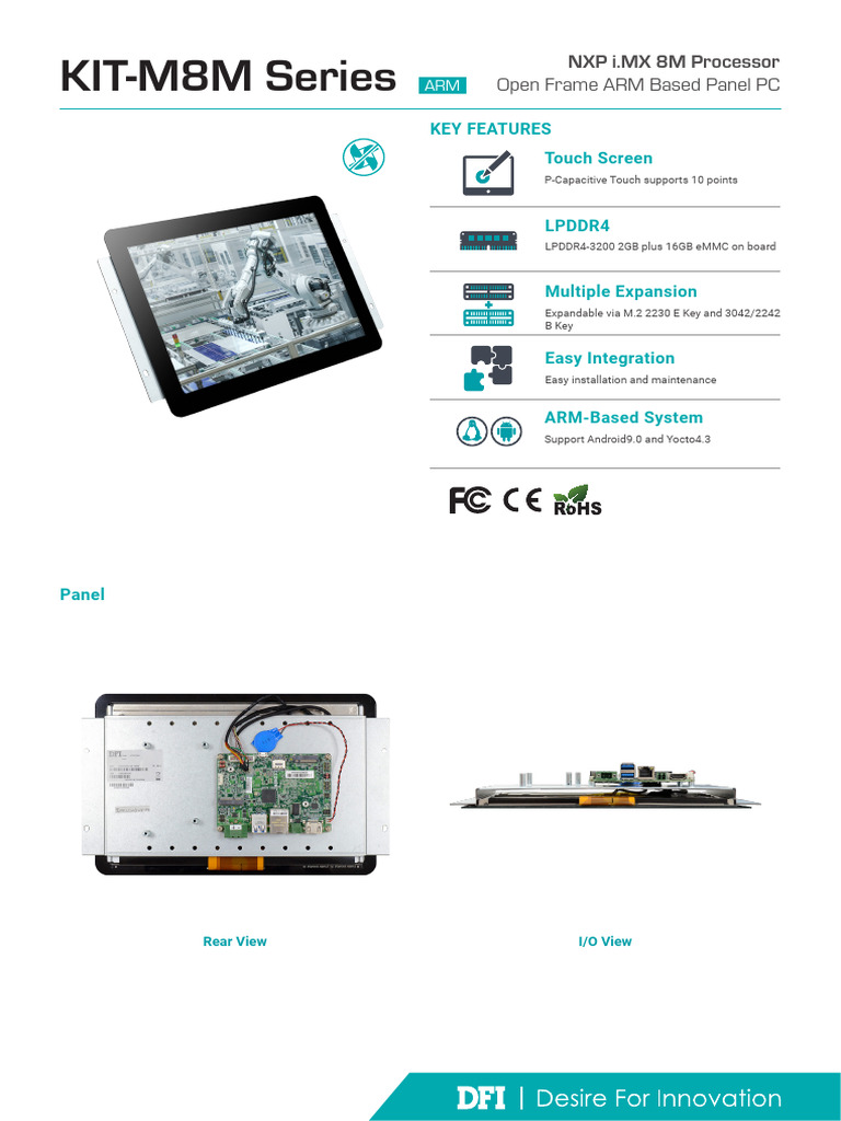 DFI Open Frame Panel PC KIT-M8M Series | PDF | Liquid Crystal Display | Usb