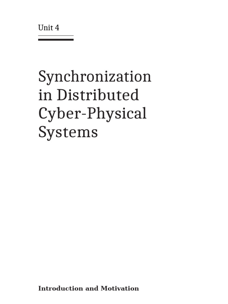Cyber-Physical Systems Unit 4 | PDF | System | Computer Network