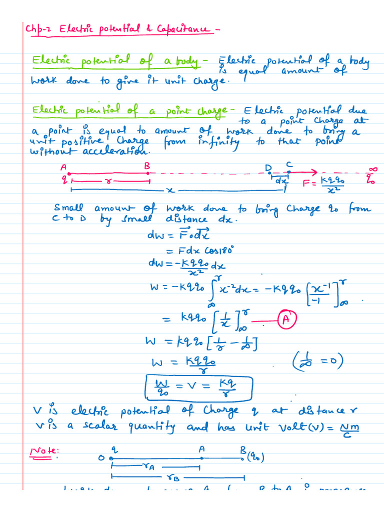 Chp-2 Electric Potential | PDF