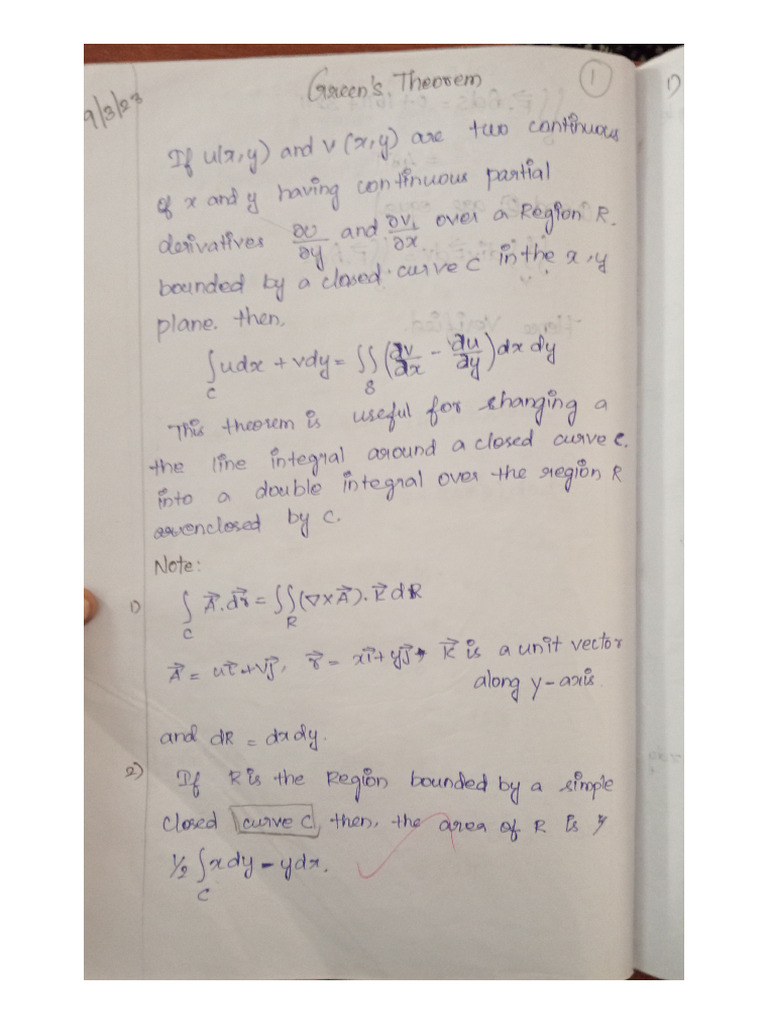 Green's theorem maths | PDF