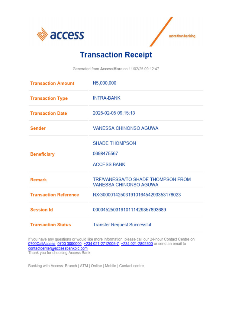 TRF FRM Vanessa Chinonso Aguwa To Shade Thompson - C40 | PDF