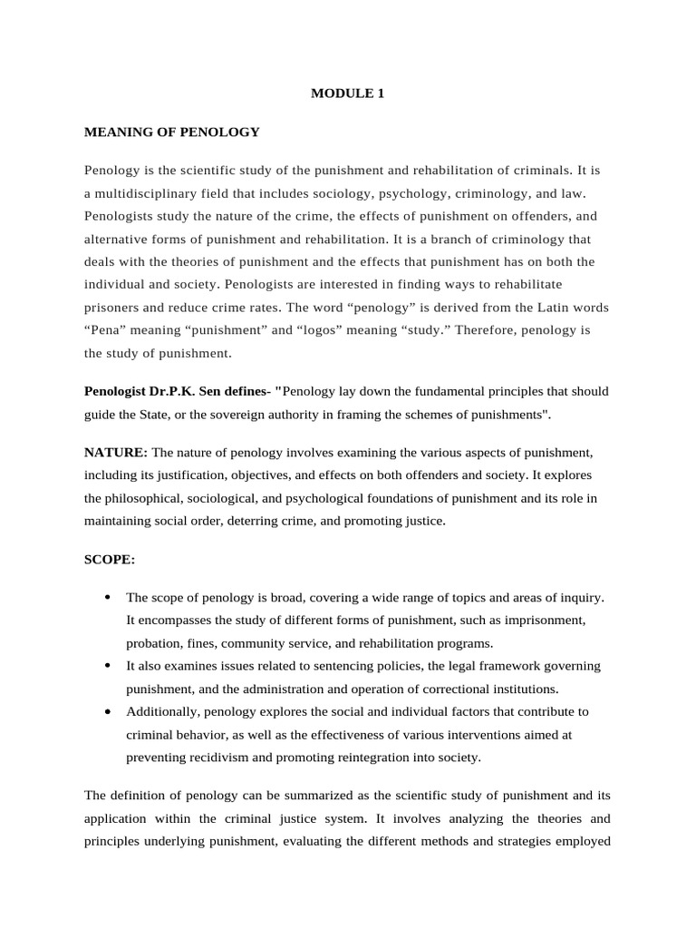 Understanding Penology and Punishment | PDF | Punishments | Prosecutor
