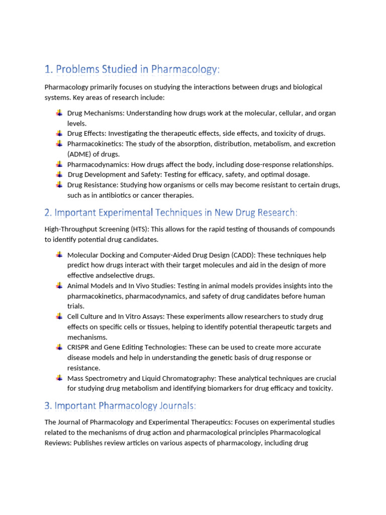 Pharmacology | PDF | Pharmacology | Drug Discovery