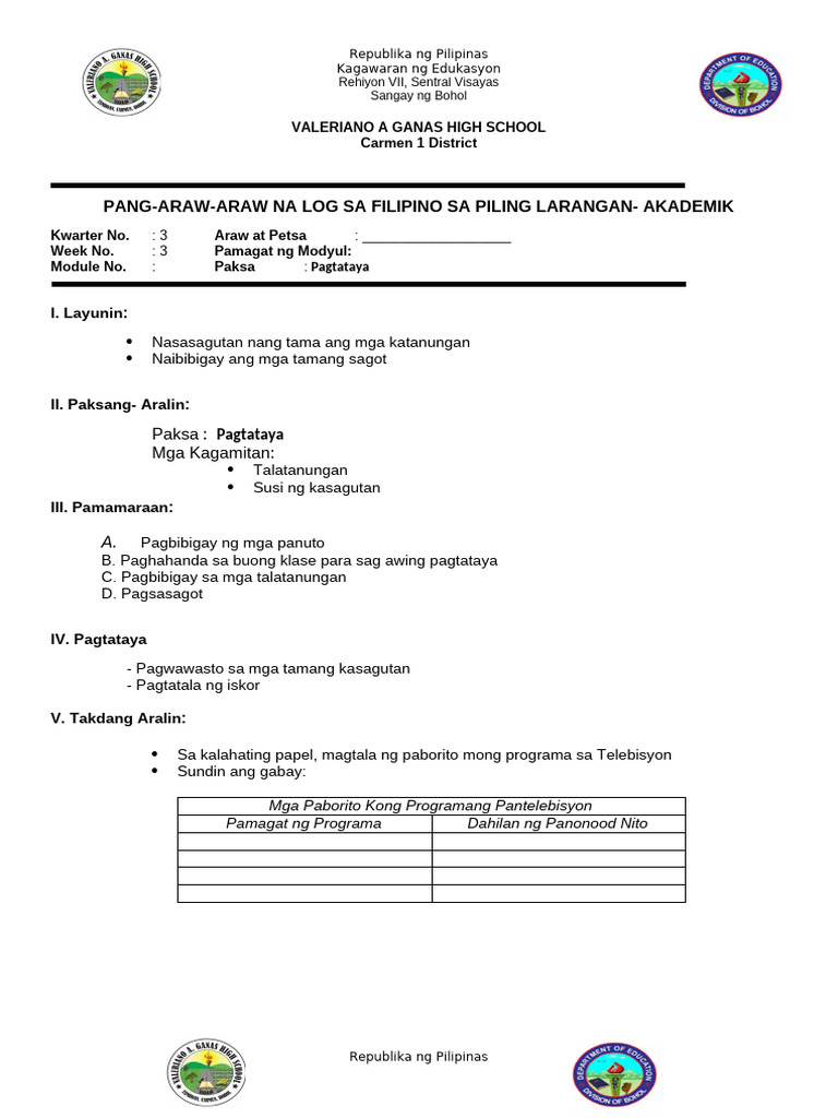 FIL.8_Q3_WEEK 3 | PDF